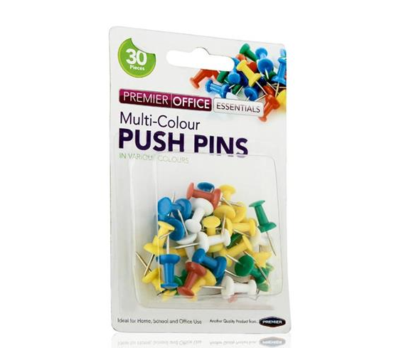 Coloured Push Pins | King's Paper and Gift Shop